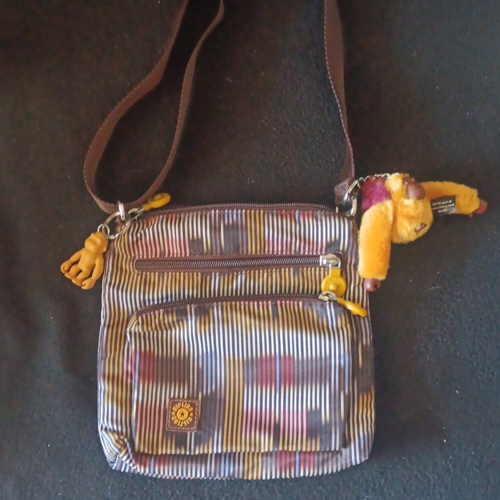 Kipling Keiko Triple Zip Crossbody Bag Brown Mustard,… - Gem